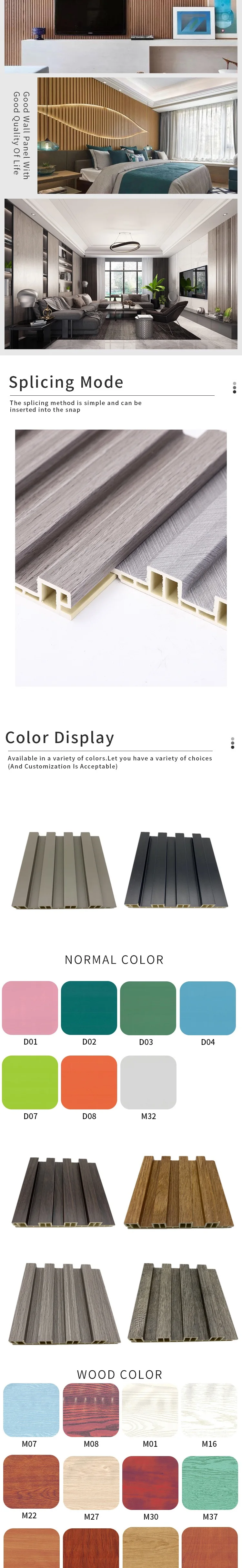 Anti-Mildew Wpc Wall Panel Eco-Friendly Wpc Wall Cladding Interior ...