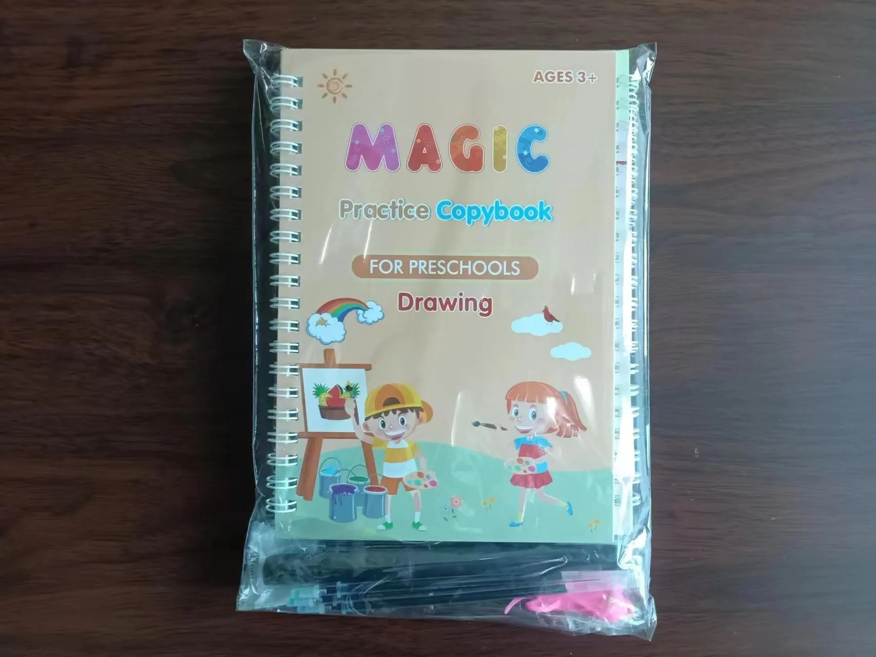 4pcs/set Handwriting Calligraphy Book Sank Magic Book With Pen Practice ...