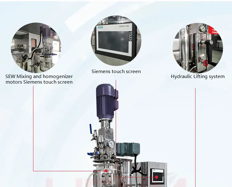 Lab Homogenizer Cosmetic Small High Shear Mixer Homogenizer 5L Skincare ...