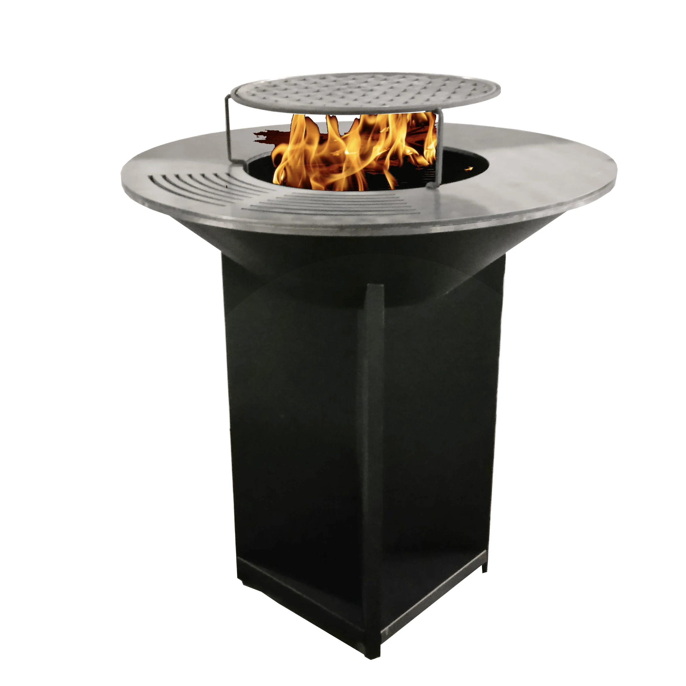Outdoor Plancha Bbq Black Coated Steel Brasero Barbecue Grill - Buy ...