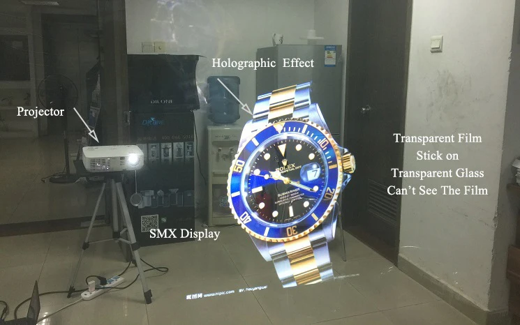 Transparent Hologram Projector - 3D Holographic Film