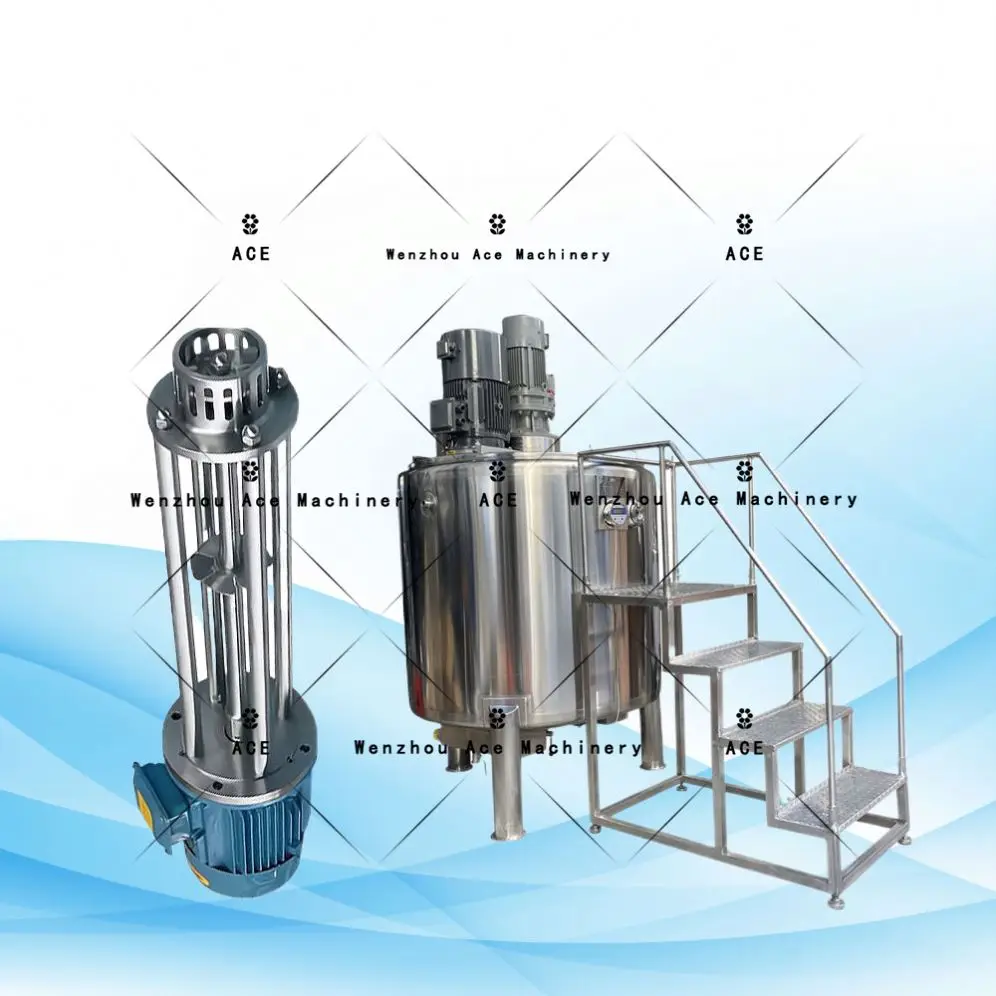 Ace 1000L Jacketed High Shear Vacuum Yogurt Homogenizer Mixing Tank ...