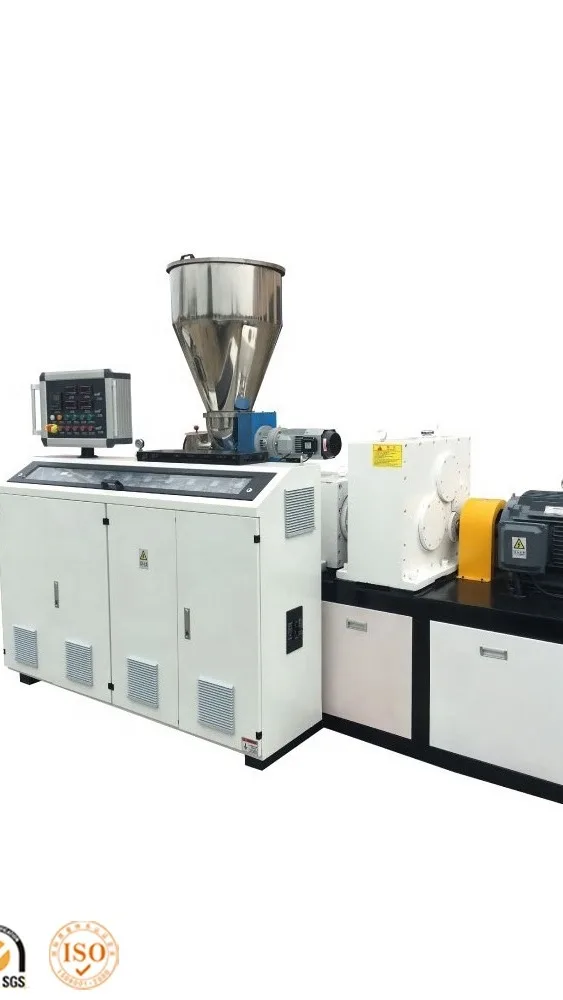 Pvc Conical Twin Screw Compound Extruder Machine - Buy Pvc Extruder ...