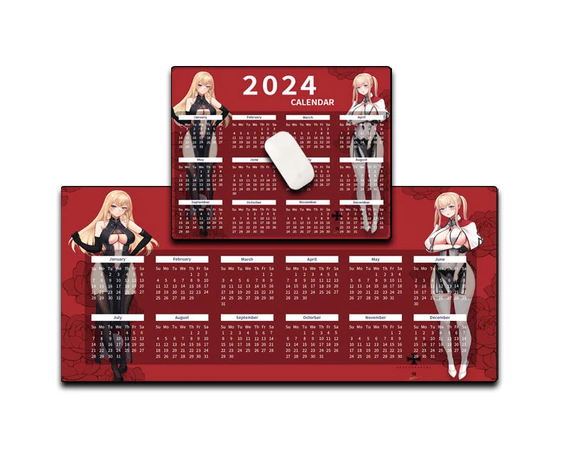 Customize the Latest 2024 Calendar Mouse Pad Large Calendar Desk Pad ...
