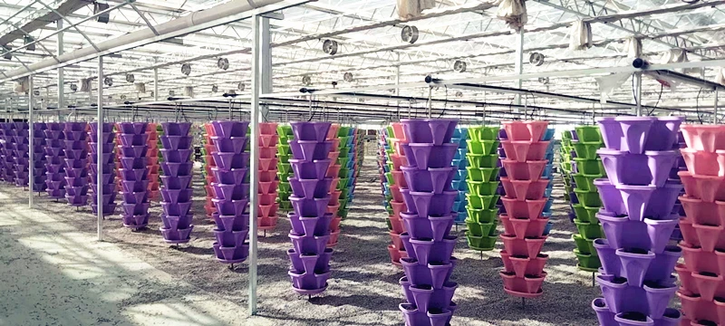 Greenhouse Commercial Vertical Stacked Planters Grow Tower for ...