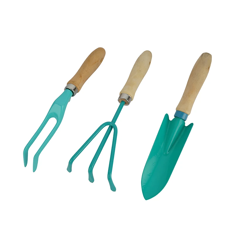 Two Teeth Three Teeth Wooden Handle Root Extractor Garden Hand Soil ...