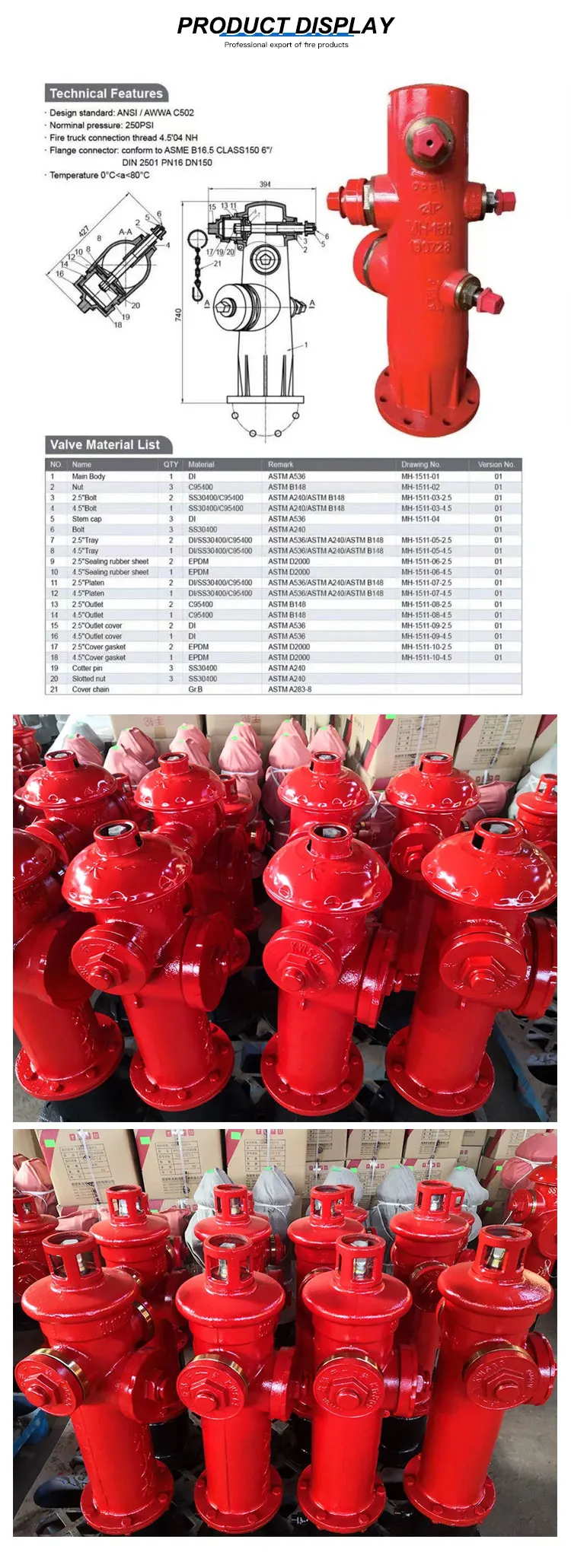 Fire Hydrant - Reliable Ductile Cast Iron Firefighter Valve