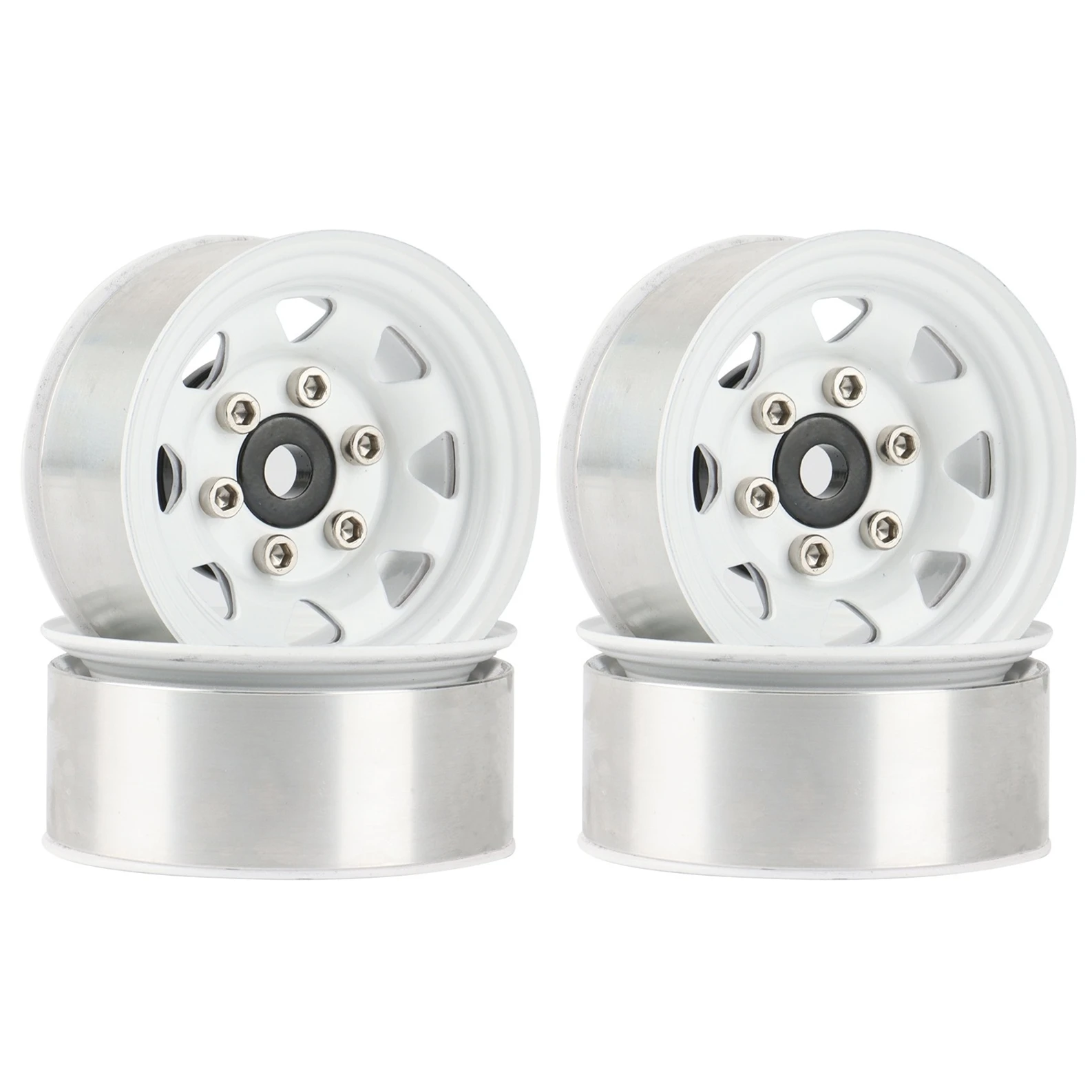 4PCS 1.55 Metal Beadlock Wheel Rim Wheel Hub for 1/10 RC Crawler Car ...