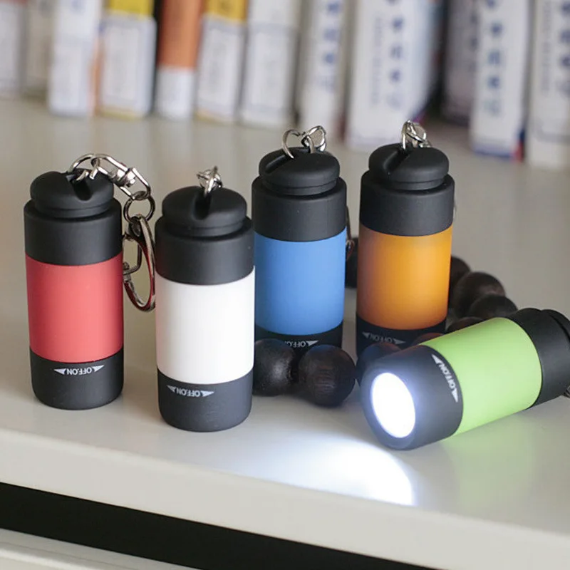 Portable LED Mini Plastic Flashlight Rechargeable Pocket Torch Light ...