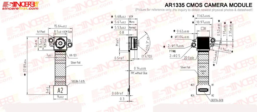 Mipi Csi-2 Interface Monochrome Sensor 4k 13mp Cmos Ar1335 Camera ...