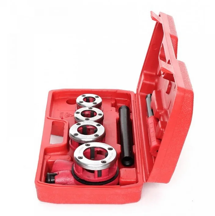 Ratchet Pipe Threader Kit,Ratcheting Pipe Threading Tool Set With 4 ...