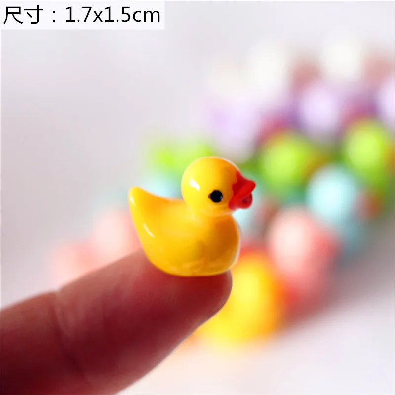 Yellow Tiny Duck Figurines Mini Resin Ducks For Garden Micro Landscape ...