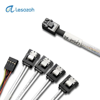 Sff-8643 To 4*sata Mini Sas Hd 36pin To 7pin Hard Disk Data Cable 12gb ...