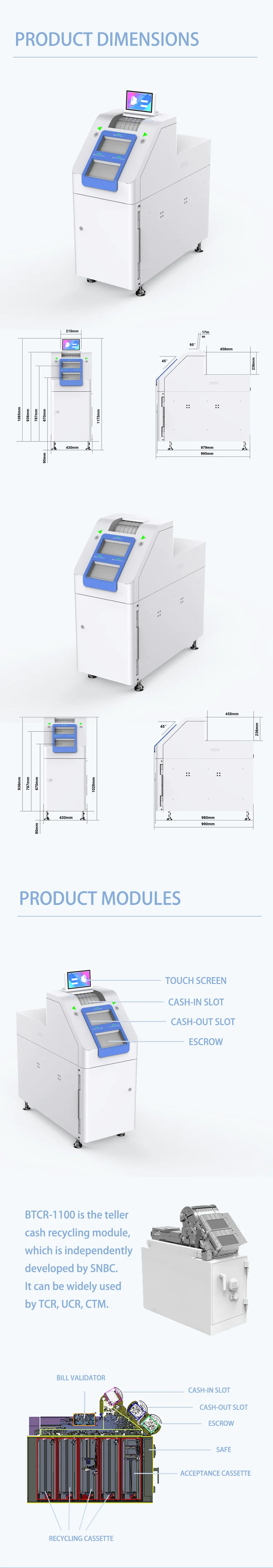 SNBC BTCR-100 - Efficient Teller Cash Recycling Solutions
