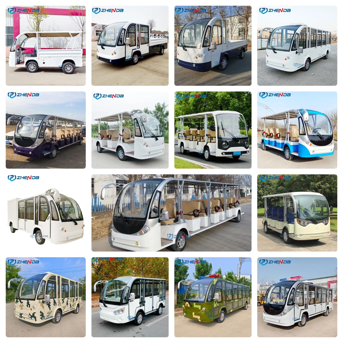 14 Passenger Fully Enclosed Electric Shuttle Car Electric Sightseeing ...