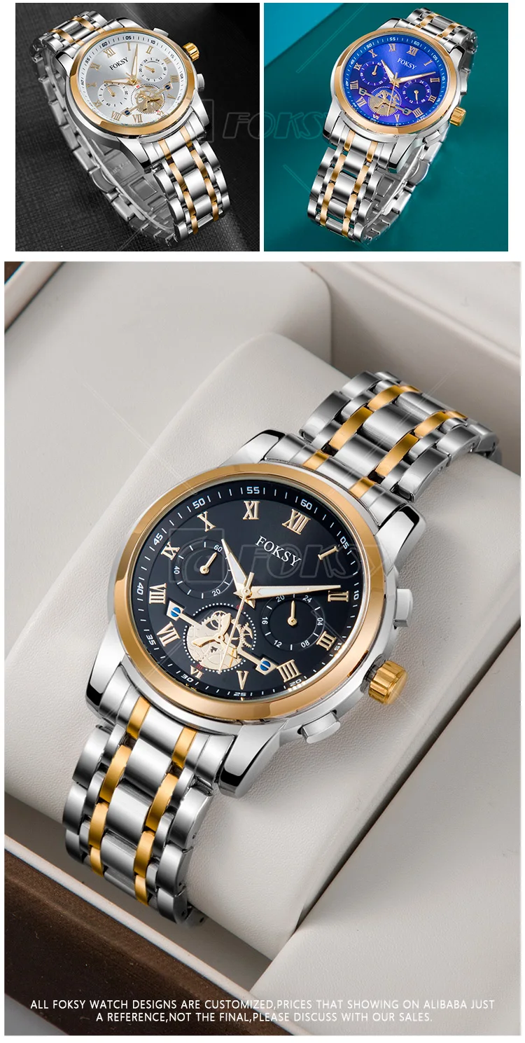 Custom Designer Stainless Steel Montre Quartz Luxury Watch