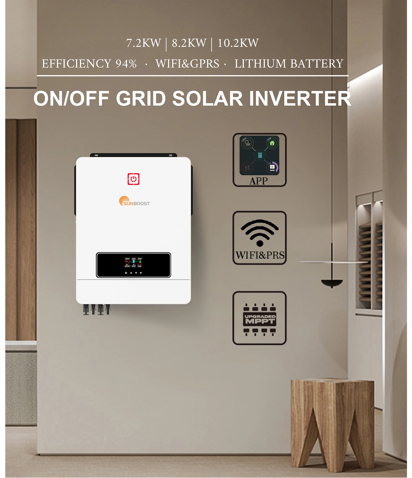 Sunboost Hybrid Solar Inverter - 8KW off Grid Solution
