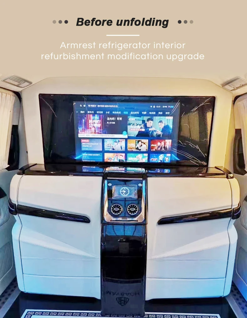 Custom Leather Interior Conversion Van Partition Tv Manufacturers Luxury Car Partition Wall For ...