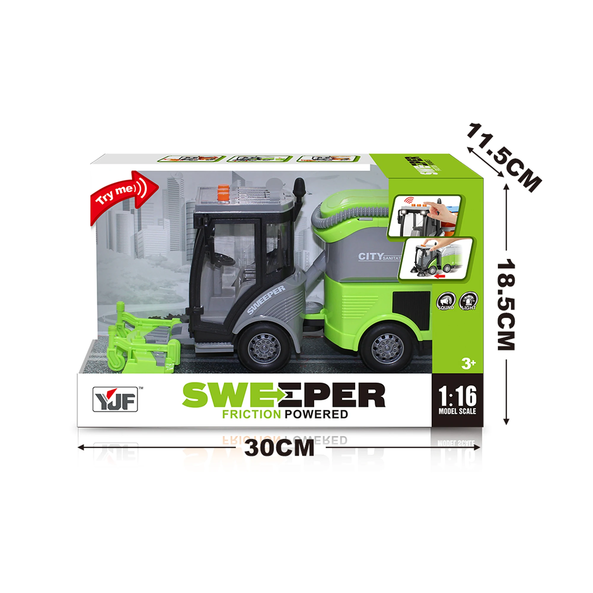 1:16 Green Vacuum Truck Educational Toys For Kids - Buy 1 To 16 ...