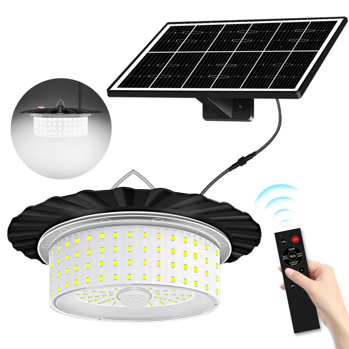 Modern Round Indoor Led Solar Ceiling Light Dimmable Solar Garden ...