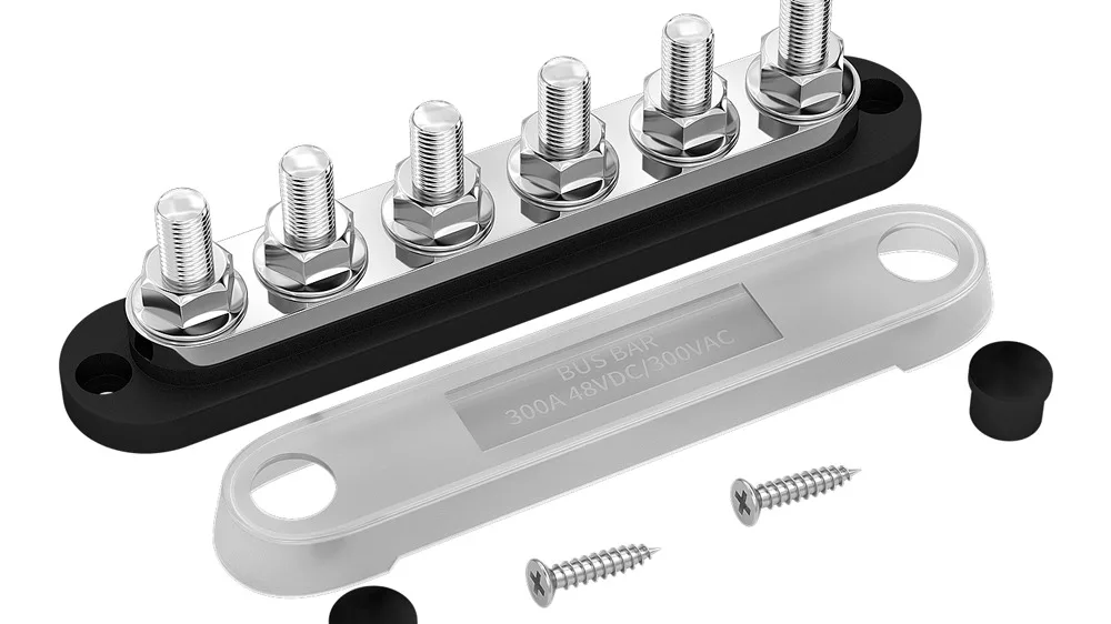 Electric Heavy Duty 300a 48vdc 6 Stud Copper Busbar Power Terminal ...
