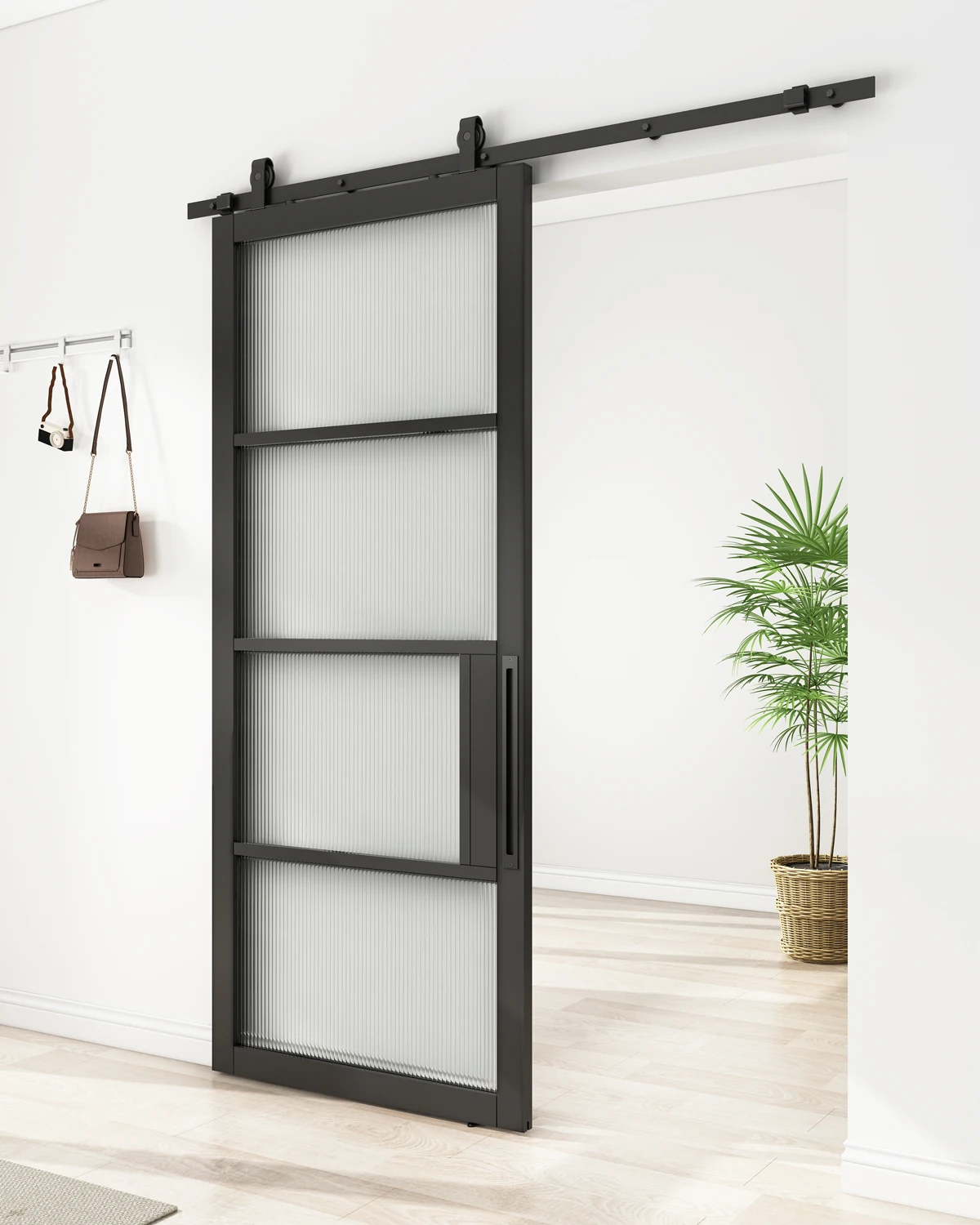 2024 New Interior Partition Door Steel Framed Tempered Frosted Glass ...