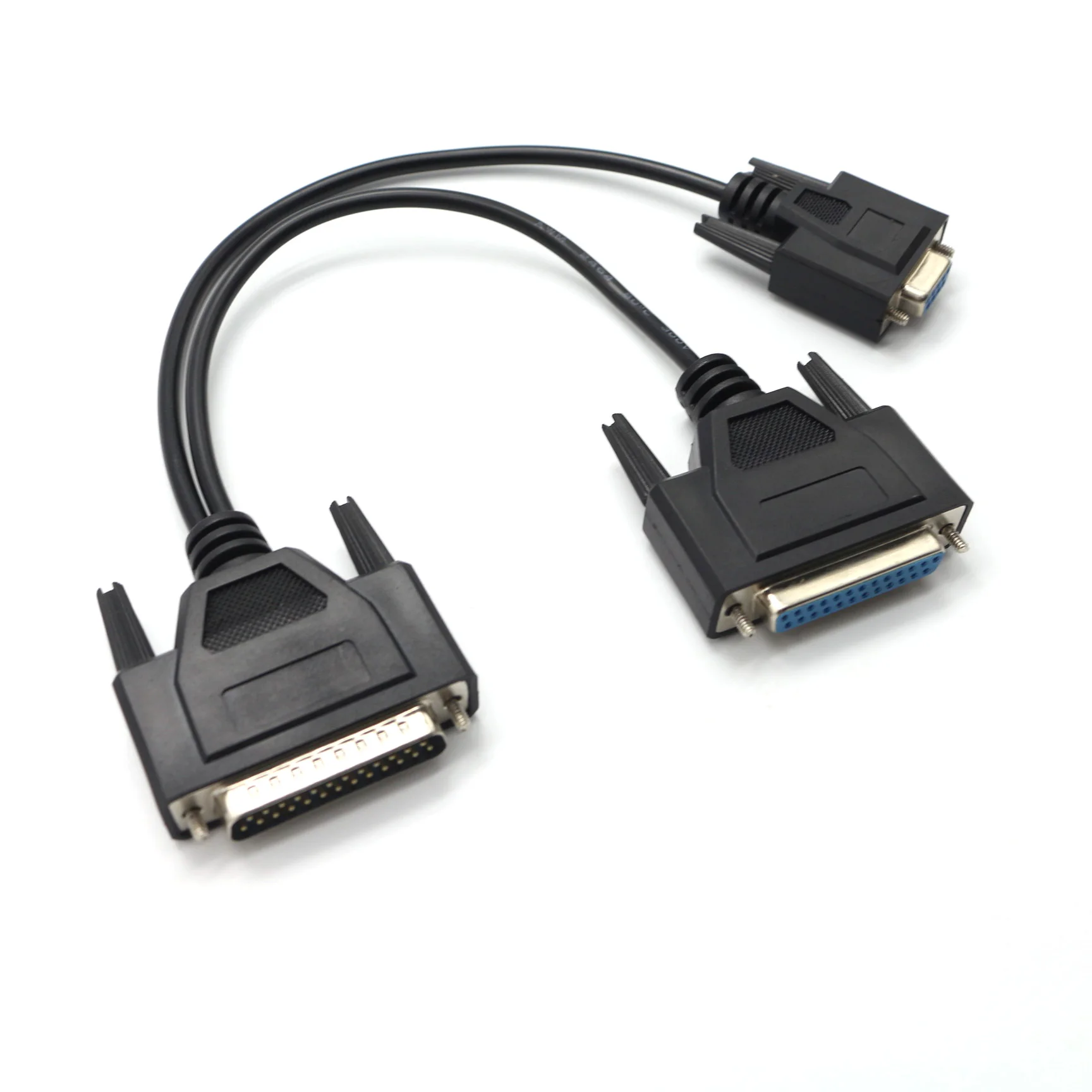 OEM Cable Rs232 Serial Db25 Male Female 1 in 2 Db9 Splitter