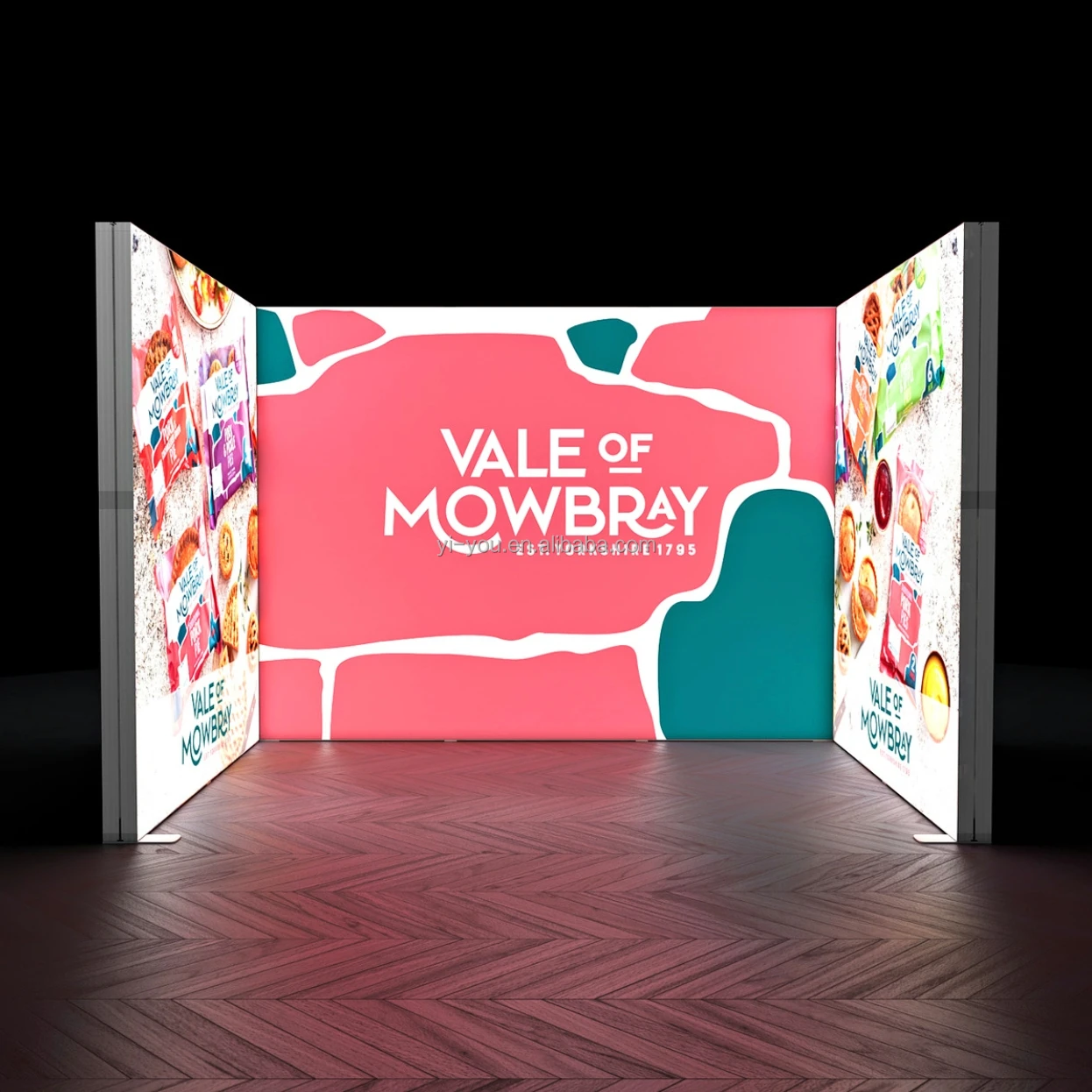 10x10 Trade Show Booth Design - Freestanding LED Lightbox