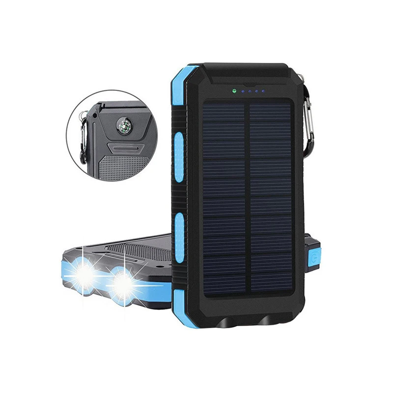 Waterproof Portable Solar Cell Phone Charger 10000mah Powerbank Solar ...