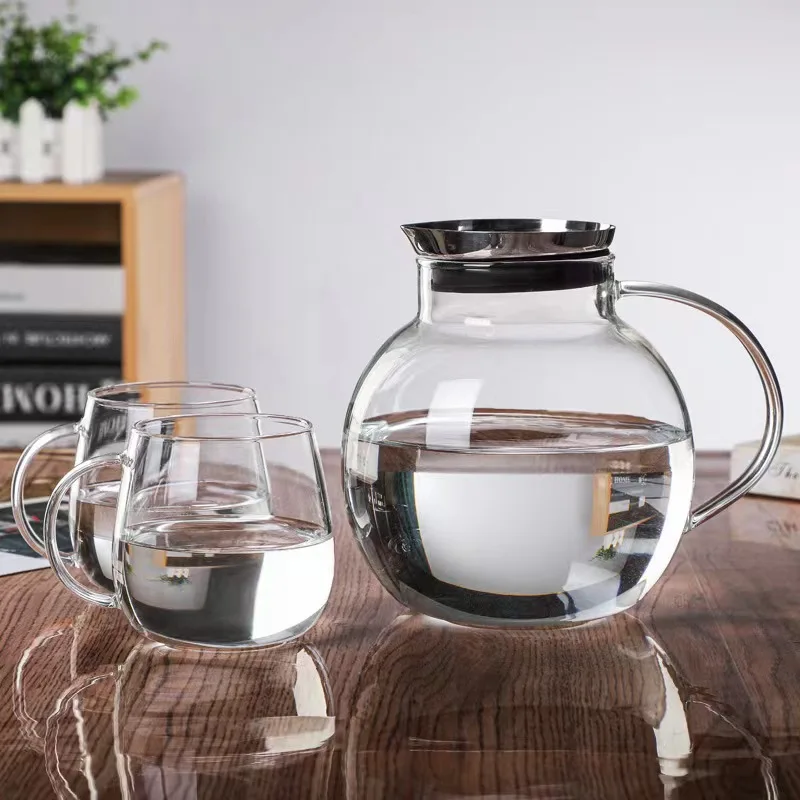 Transparent Glass Jug With Lid Juice Jug Resteurant Glass And Jug Set ...