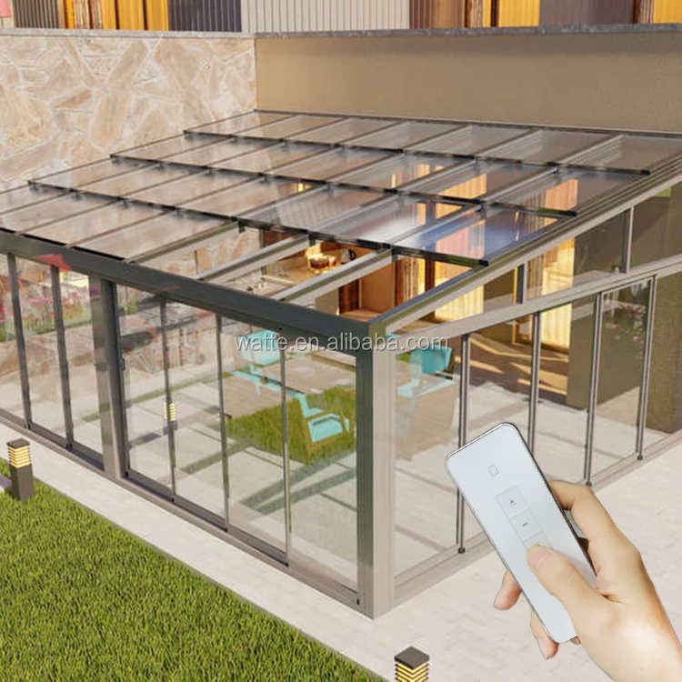 Custom Electric Motorized Glass Roof Window Villa House Outdoor Garden ...