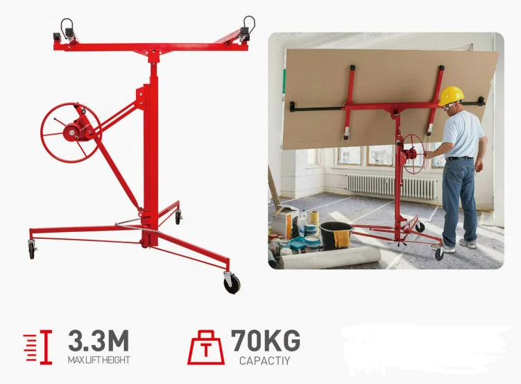 JNDO Drywall Lifter - Heavy Duty Construction Stilts & Lifter Tool