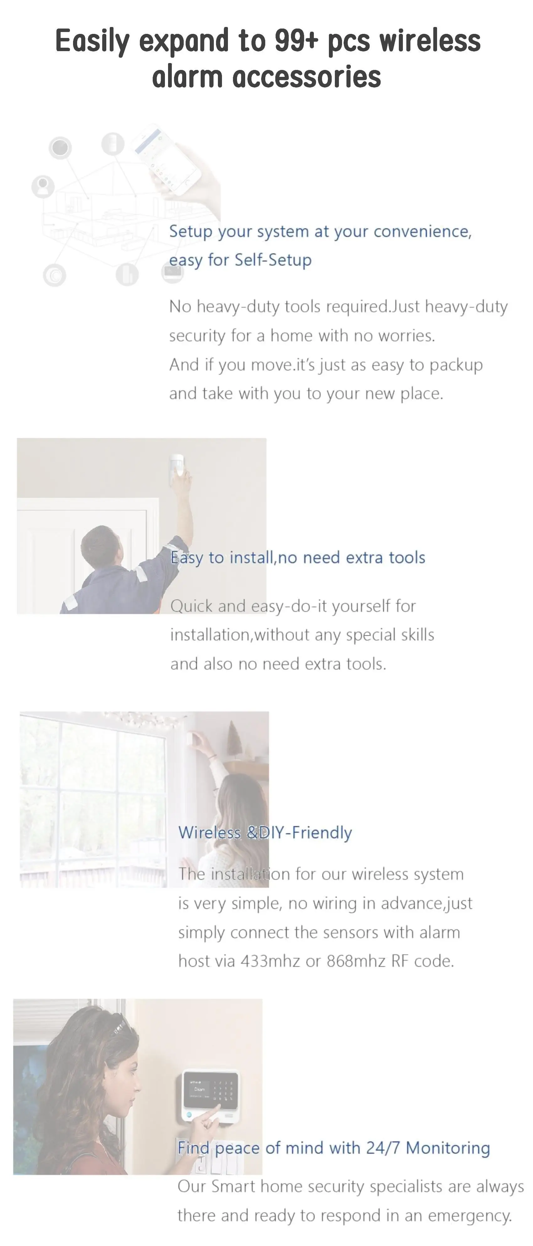 Innovative Design Wireless Security Kit Home Security Has No Blind Spots A Guardian On Standby ...