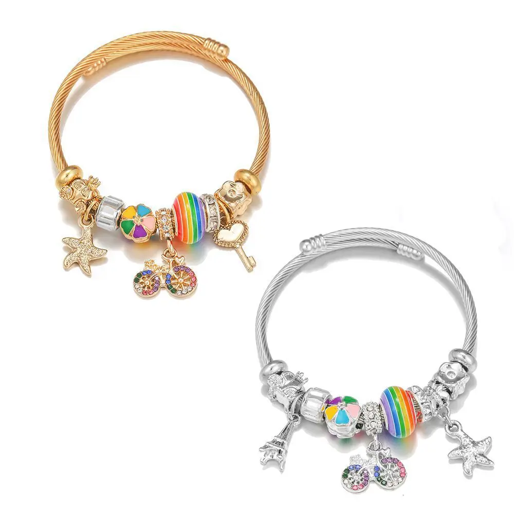 ERESI Star Charm Bracelet - Fashion Stainless Steel Bangle