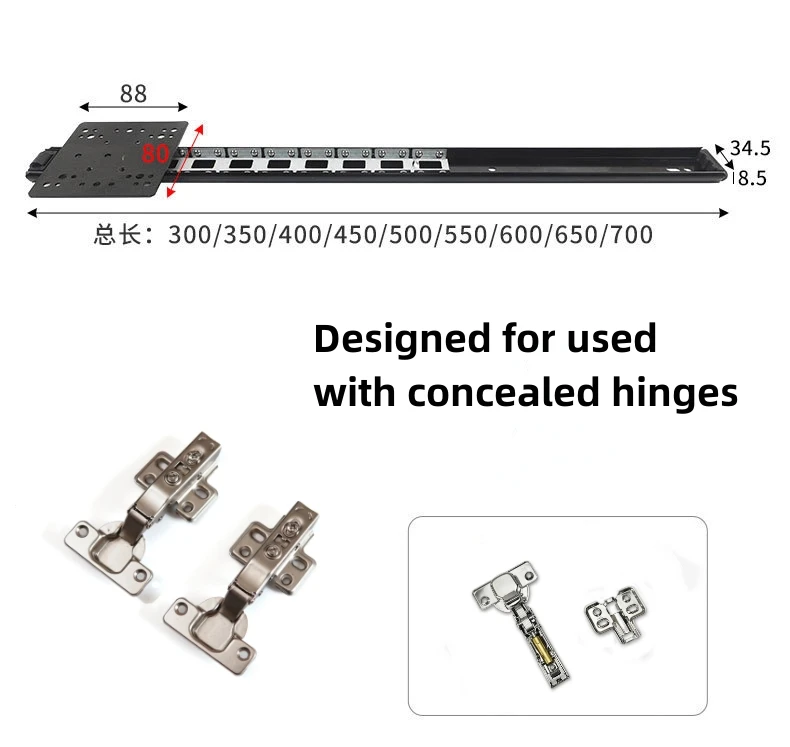 Folding Concealed Hidden Drawer Slide Rail Television Slide