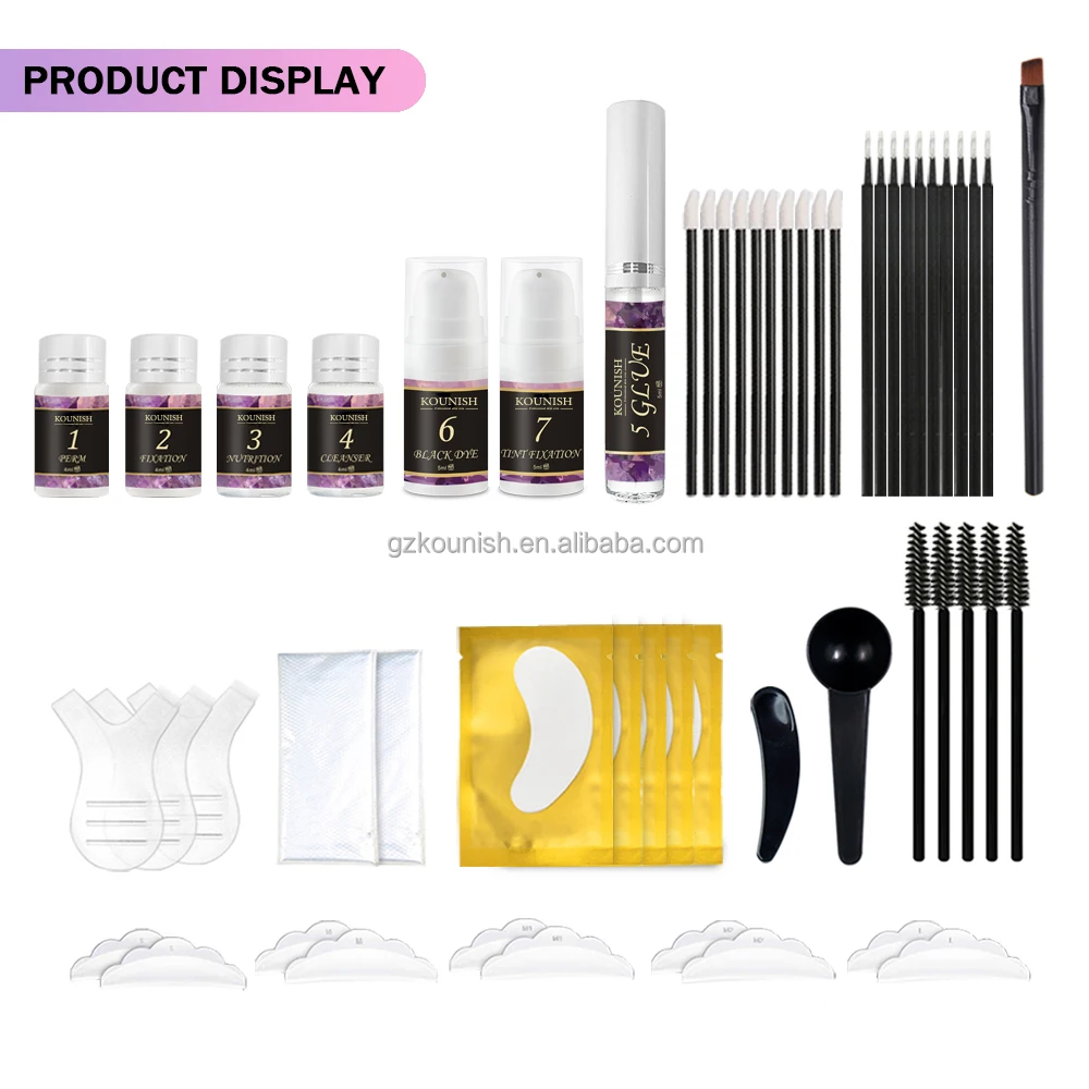 Kounish Eye Lash Lifting Set Eyelash Perming Kit Private Label Master ...