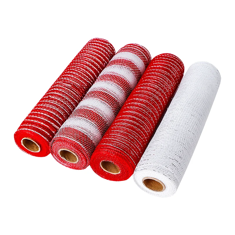 Wholesale 10 Inches Poly Deco Mesh Ribbon for Door Wreaths