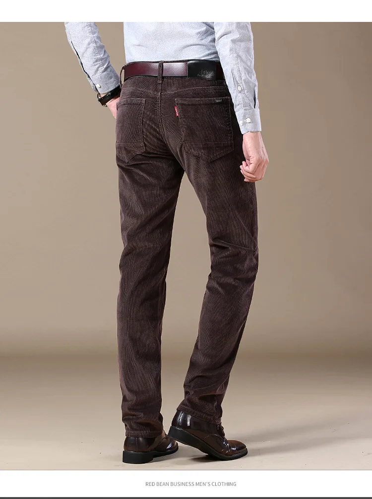 Corduroy Pants Men Trousers - Warm, Classic, and Sustainable