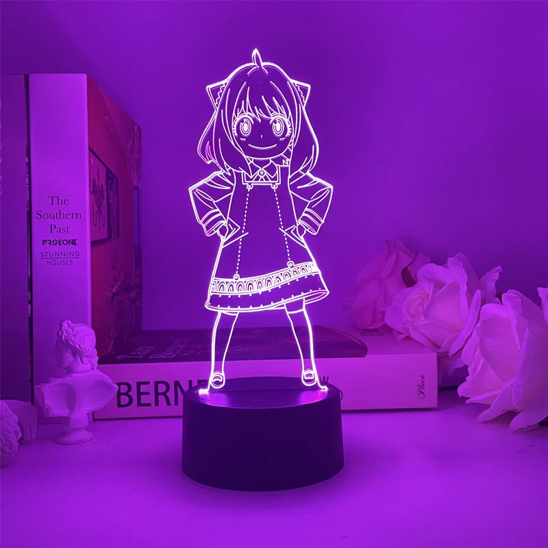 Anime Spy X Family Anya Forger Led Night Light 16/7 Colors Changing ...