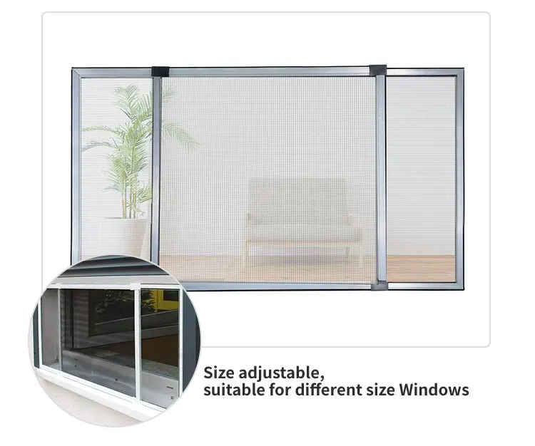 Portable Aluminum Spare Parts Sliding Extensible House Insect Window ...