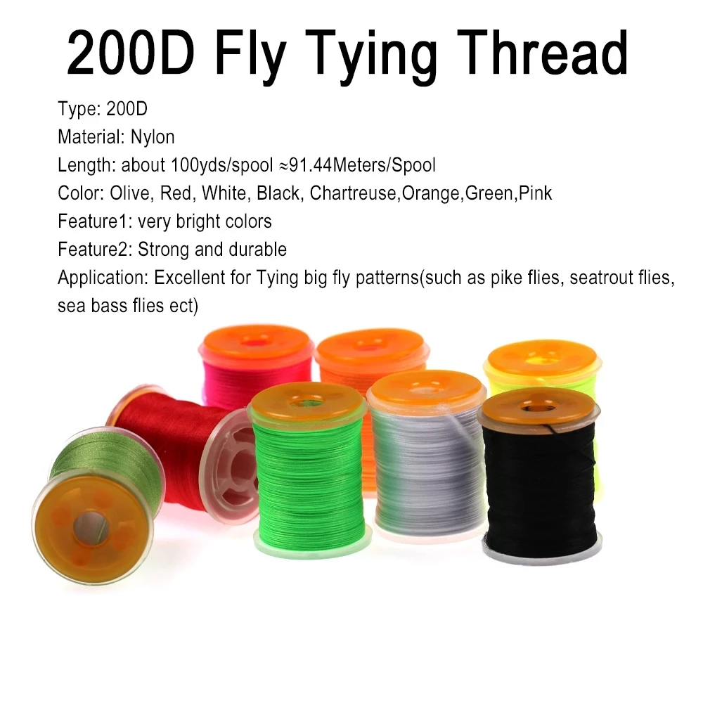 200D UV Big Fly Thread - Durable and Bright Fly Tying Material