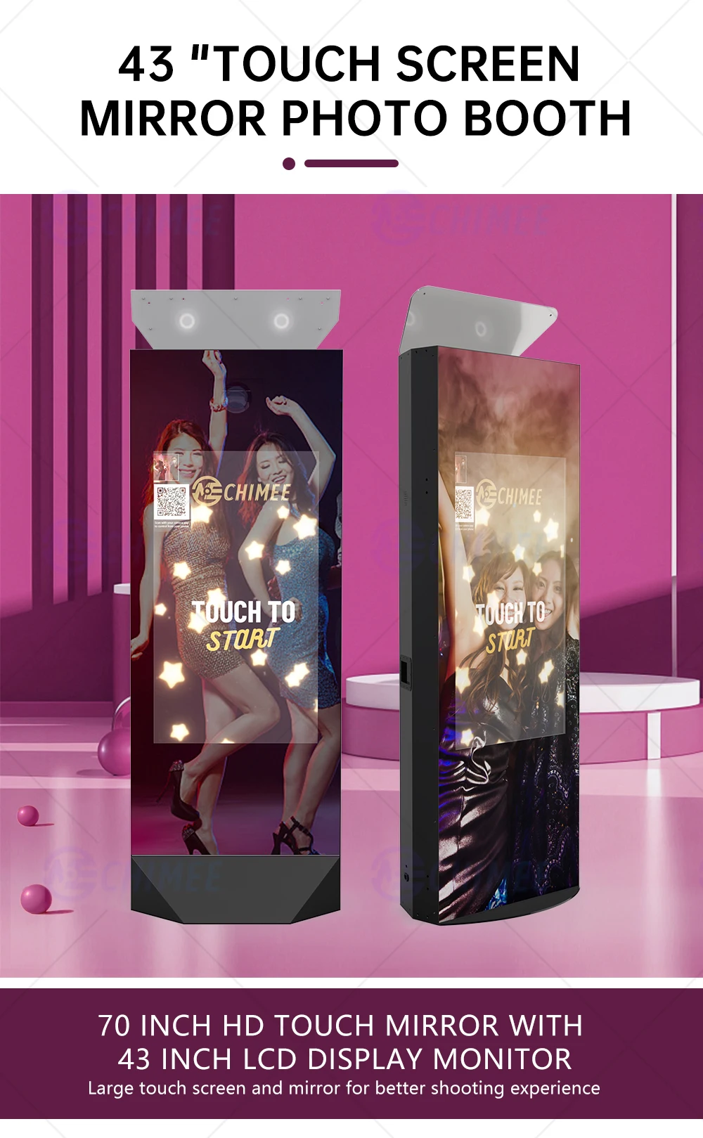 Magic Mirror Selfie with Camera Printer for Party and Wedding LCD Mini ...