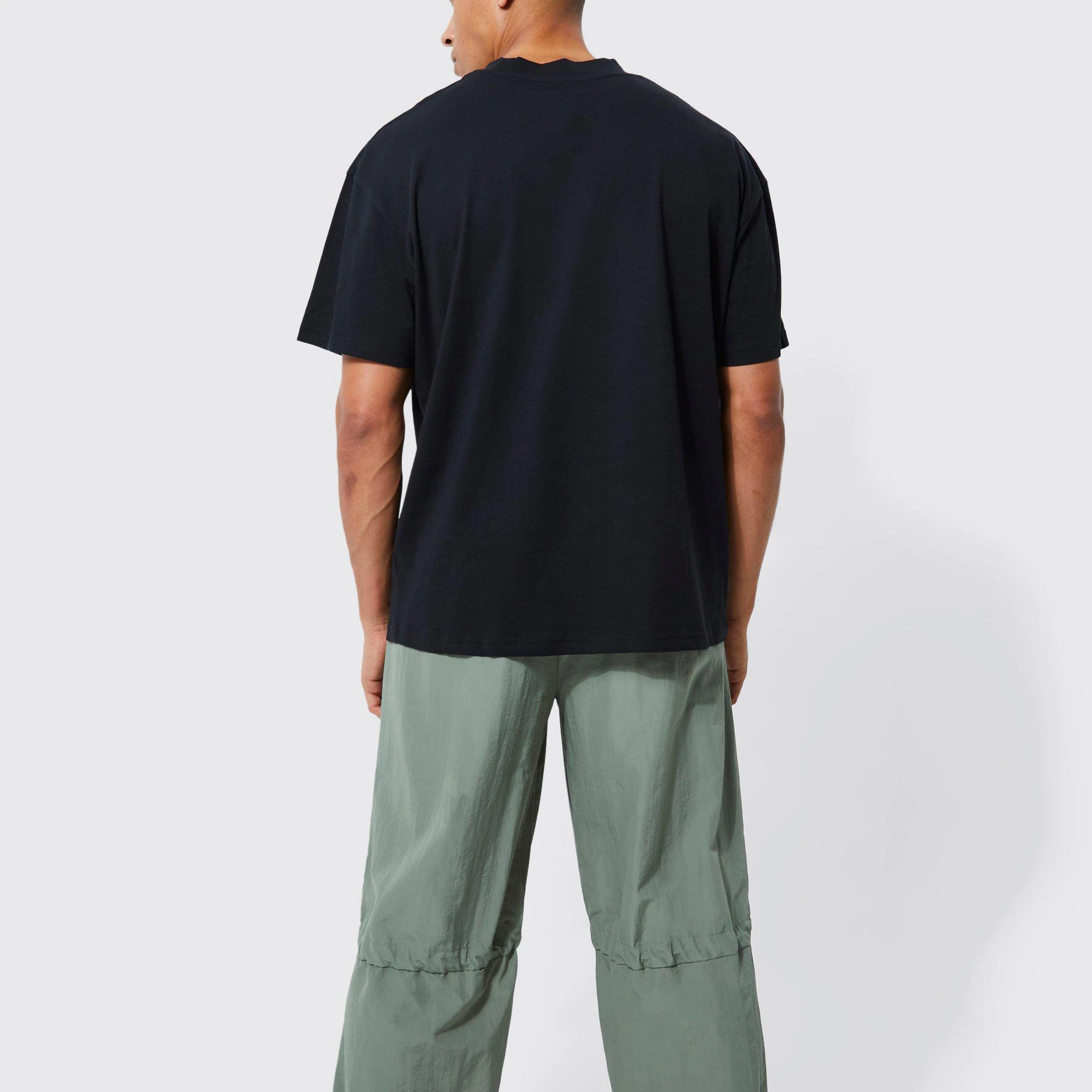 Custom Heavyweight T-shirt Black Overs Man Gym Polyester Essentials ...