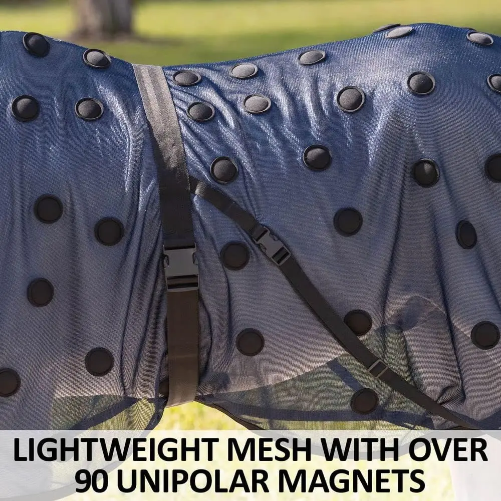 Navy Horse Wellness Magnetic Therapy Blanket Over 90 Unipolar Magnets ...