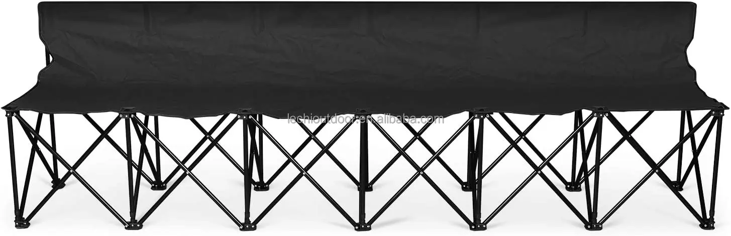 Portable Folding Bench Seat 6 Seater Collapsible Soccer Bench Portable ...