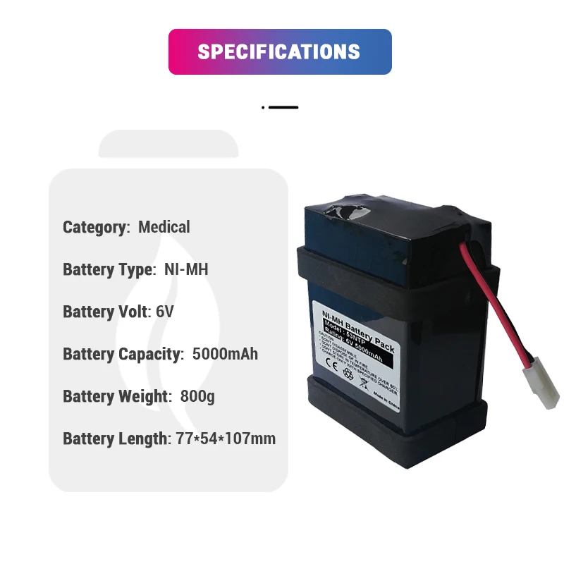 Ni-mh 6v 5000mah 5300-101 As11277 B11277 Om11277 Med0023 Battery For ...