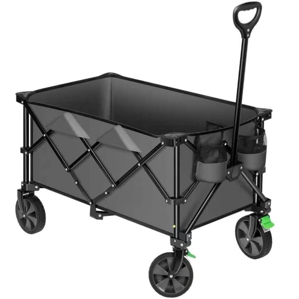 Collapsible Outdoor Utility Wagon Heavy Duty Foldable Courtyard Four ...