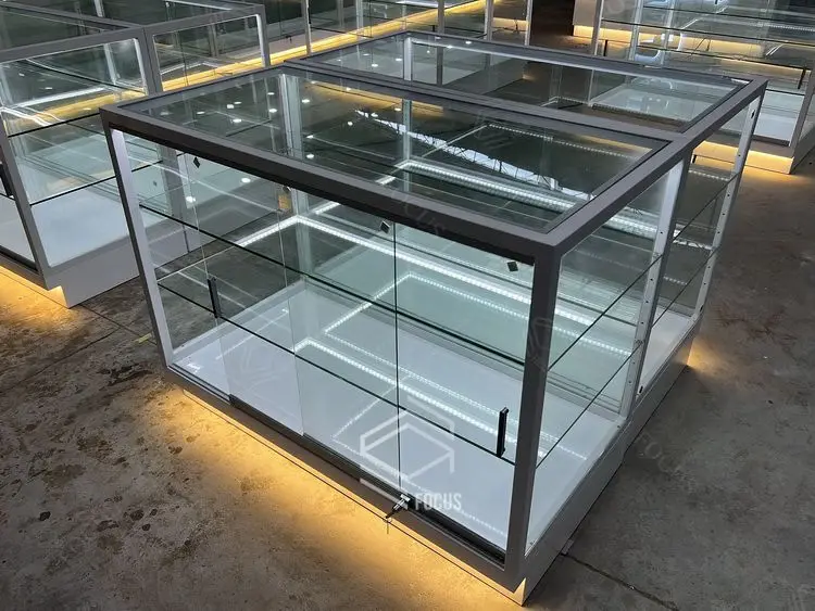 Customized Storage Display Cabinet Glass Showcase Retail Shop Tobacco ...