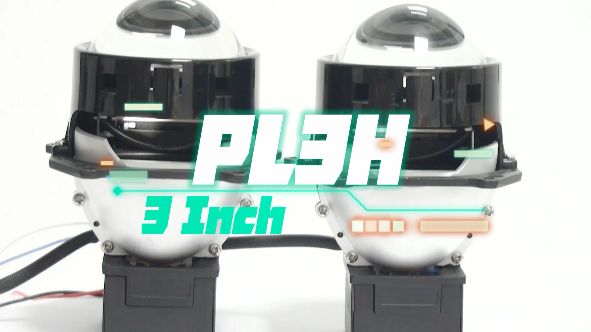 Car Retrofit Light 6500k 12v 100w Bi Led Projector Lens 3.0 Inch Led ...