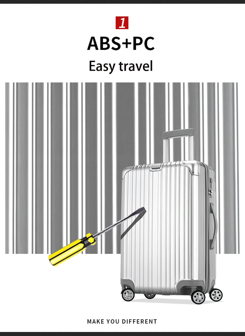 Classic Modern Aluminum Suitcase - Ideal for Business Travel